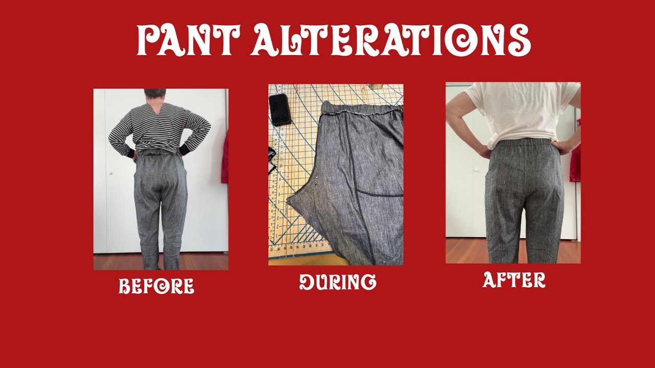 Pants alterations: a tutorial - YouTube
