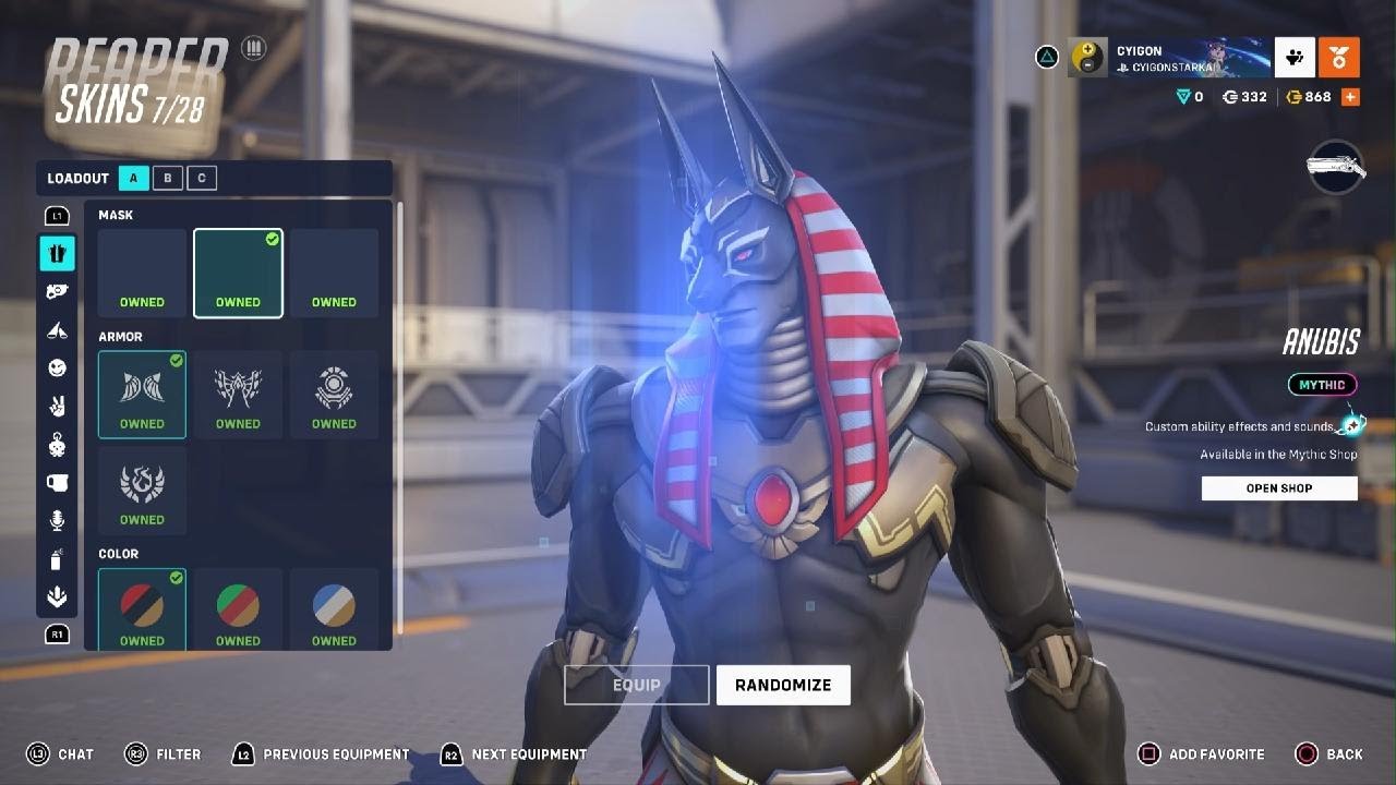 Buying and showcasing the Anubis Reaper Mythic | Overwatch 2 | - YouTube