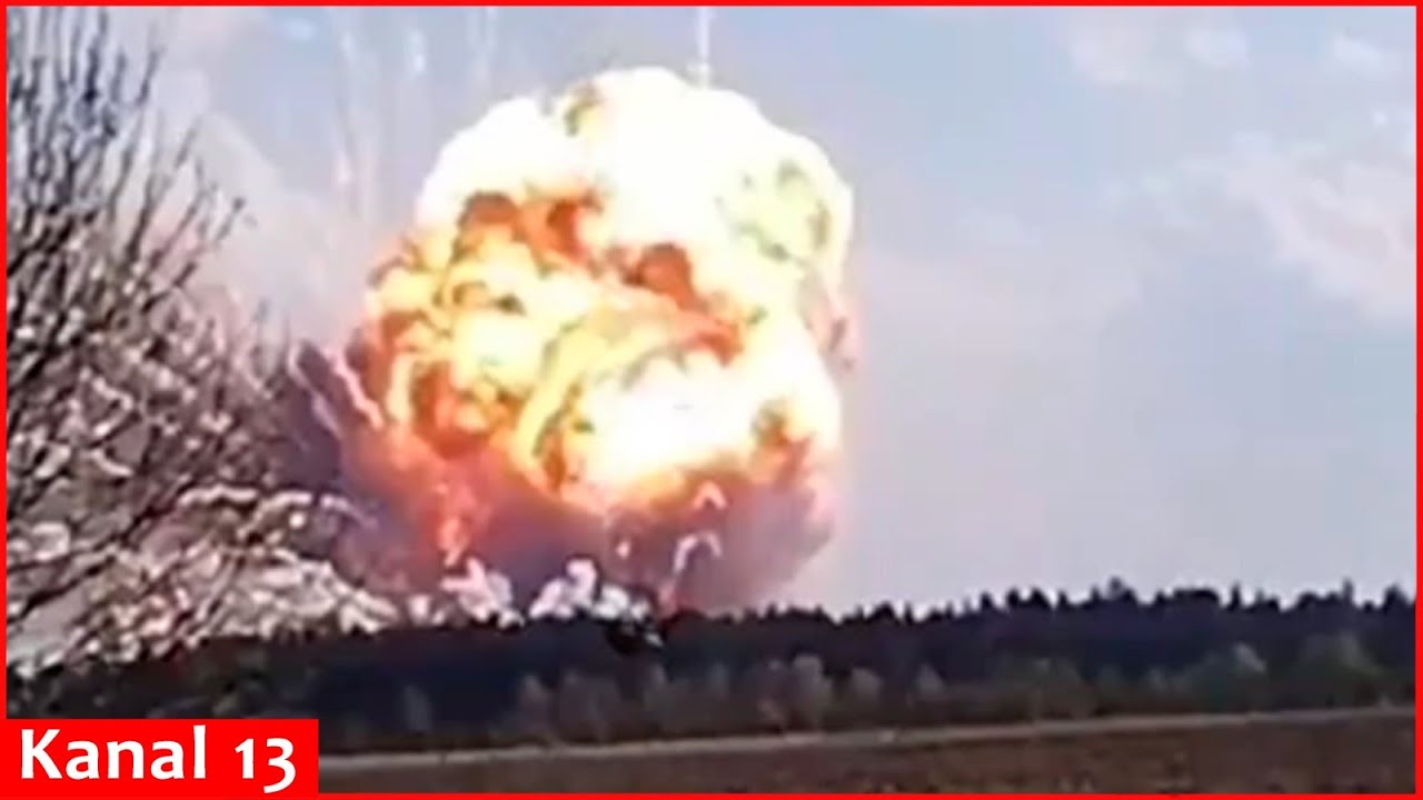 Missiles fly in the air -Another video showing strong explosion in ...
