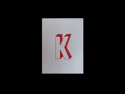 3D K Harfi Çizimi-Kolay Çizim/3D Letter K Drawing-Easy Drawing
