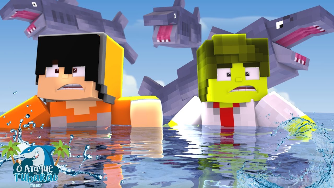 Minecraft: O ATAQUE DO TUBARÃO - SOBREVIVENDO AO ATAQUE ! #01 ...