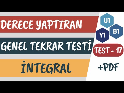 Test 17 | İntegral | Derece Yaptıran Zor Sorular | U1+B1+Y1 | 2024 AYT Matematik Kampı