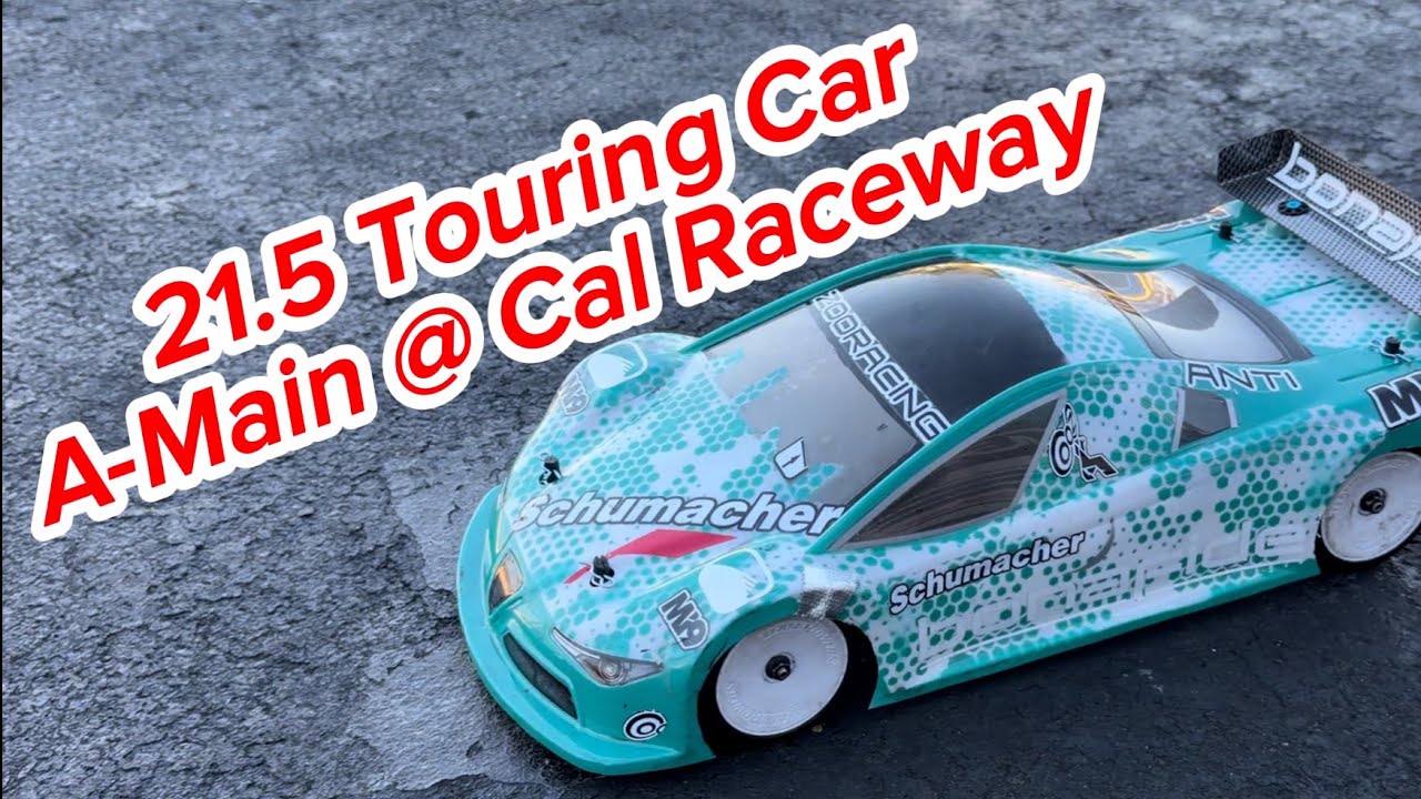 21.5 Touring Car A-main RC race at Cal Raceway in Orange, California ...