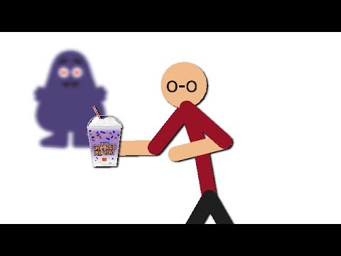 Stickman tries the Grimace Shake - YouTube