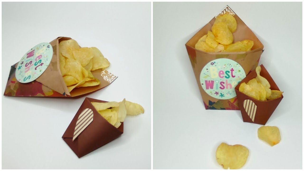 How to make a paper bag /Paper French Fries bag #DIY #diypaperbag - YouTube