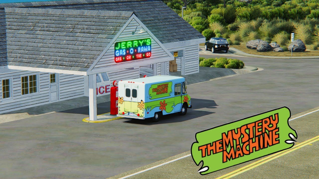 Driving The Mystery Machine From Scooby Doo With Npcs. - YouTube