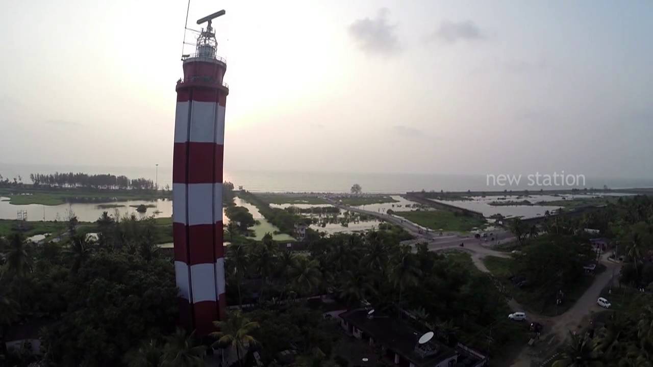 Aerial View - Vyppin Light House - YouTube
