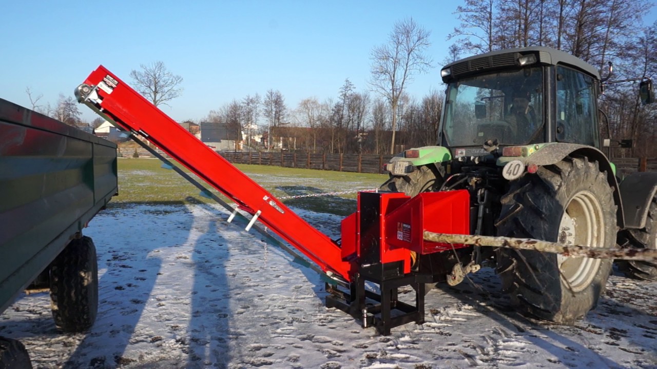 Rębak walcowy do gałęzi R150 +taśmociąg PRODUCENT www.rębaki24.pl - YouTube