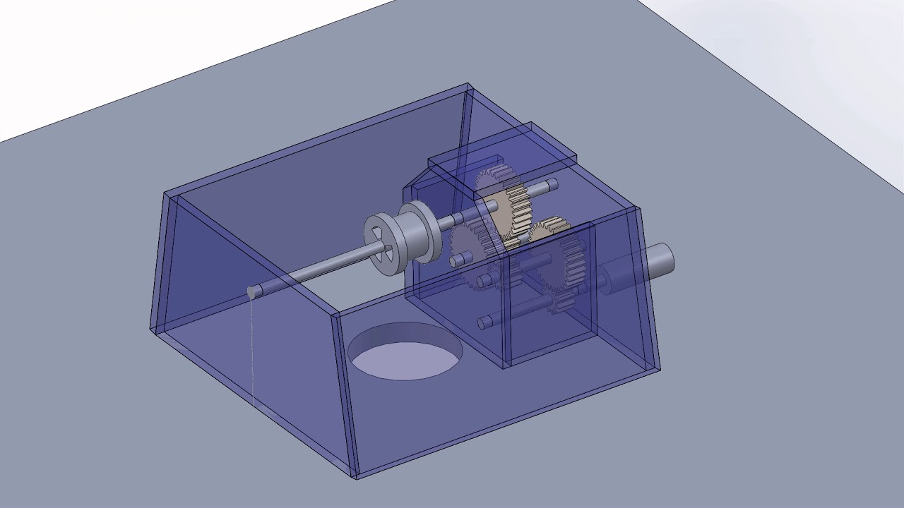 Weight lift - gear reduction animation - YouTube
