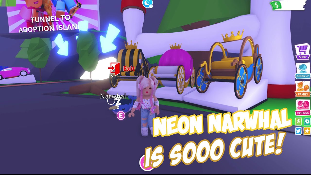How to Make a Neon Pet in Adopt Me - Feilin creating a NEON Narwhal pet ...