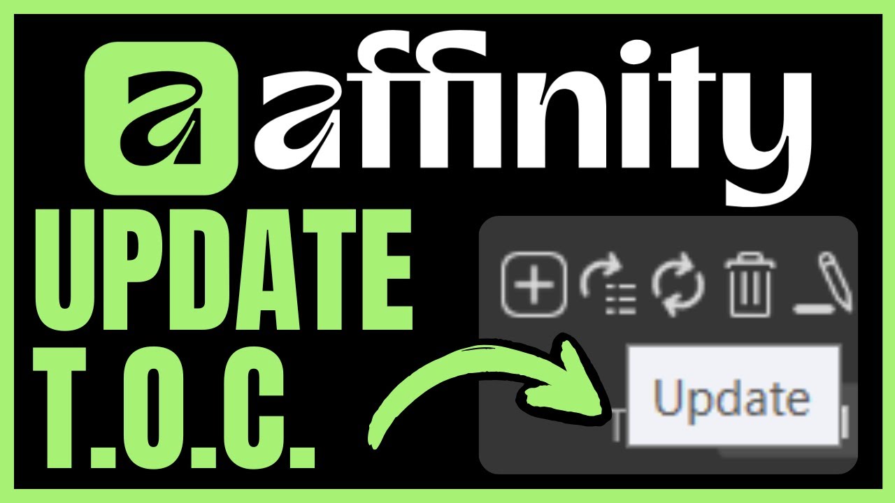 How To UPDATE Table Of Contents In Affinity (QUICK & EASY) 2026 - YouTube