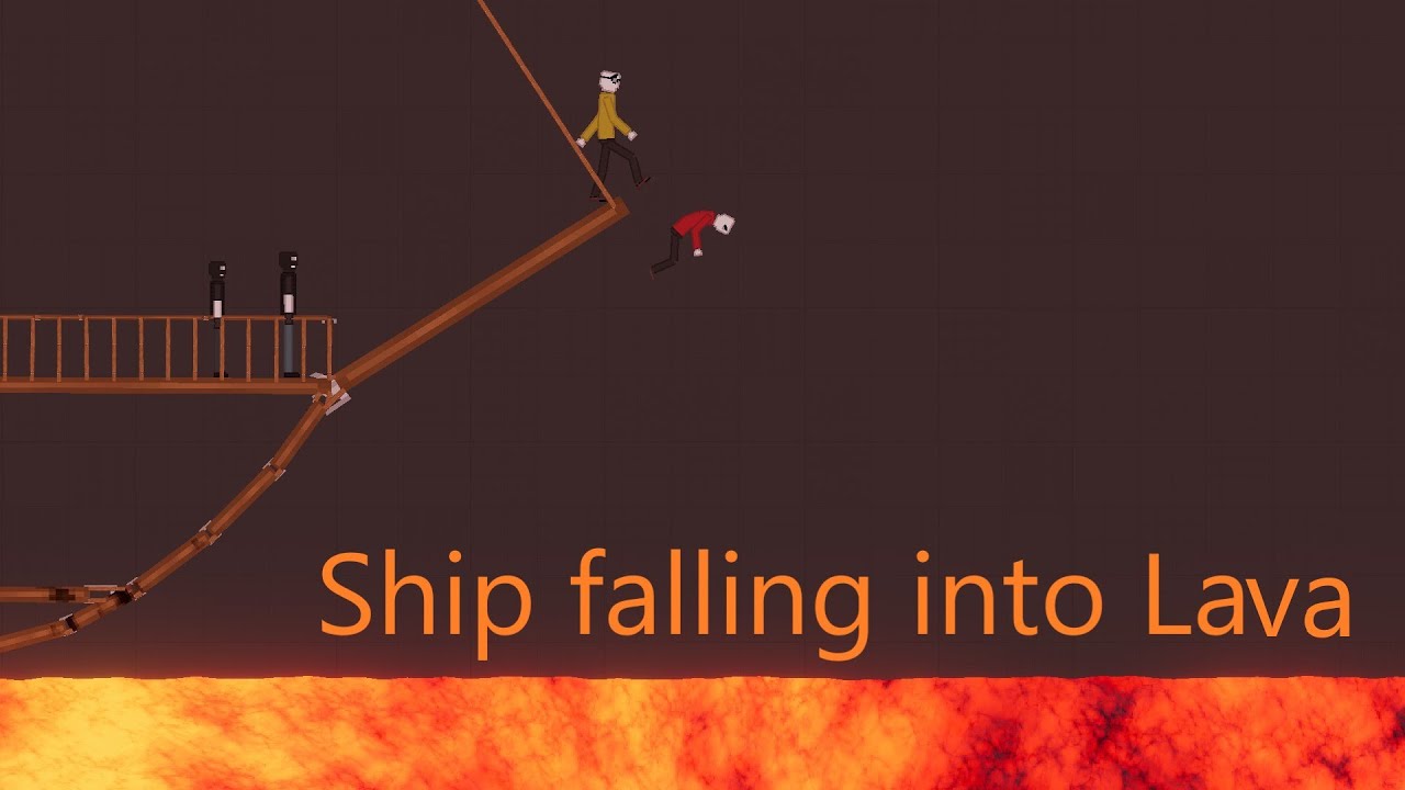 People Playground / Ship Falling into Lava - YouTube