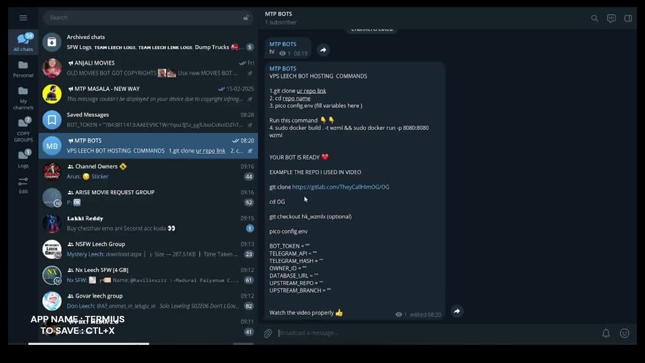 HOW TO CREATE LEECH BOT IN VPS 2025 || vps leech bot || MTP BOTS - YouTube