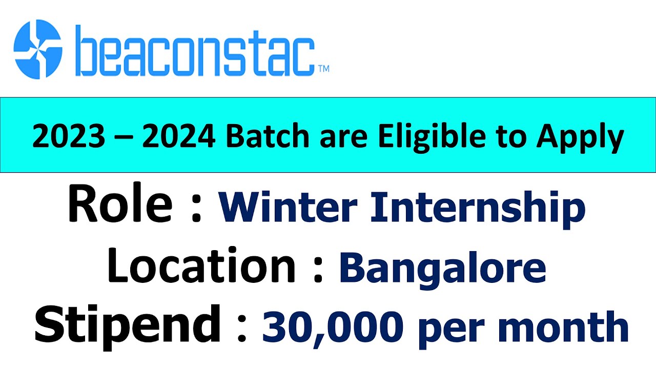 Beaconstac Winter Internship Challenge 2023 I 2023 – 2024 I Batch are ...
