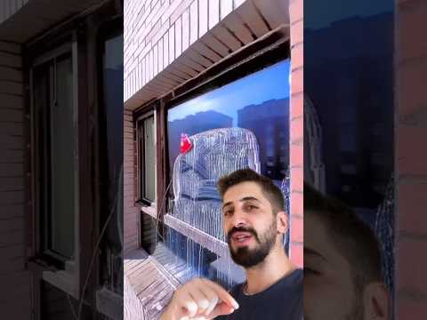 Mıknatıslı cam silme aparatını denedim! - windows cleaner #shorts #tiktokviral
