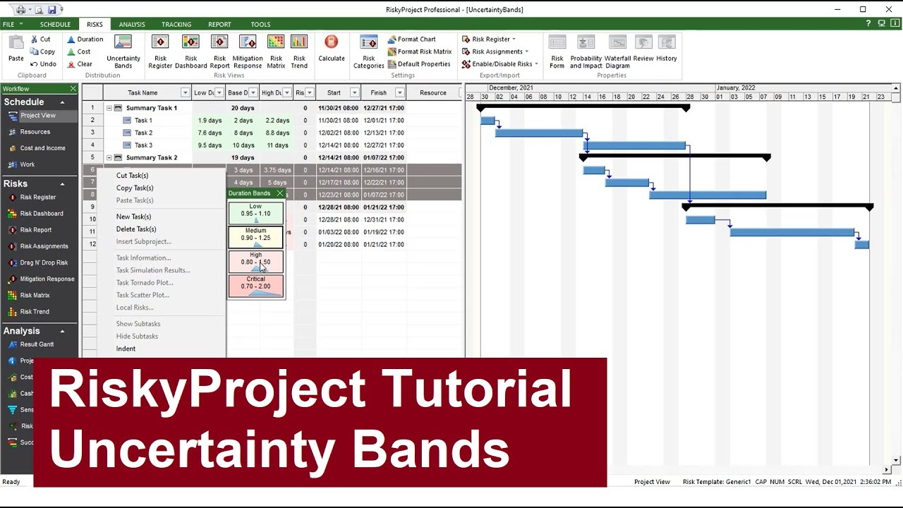 RiskyProject Tutorial: Uncertainty Bands - YouTube