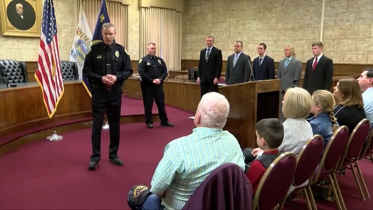 5 new officers sworn into Great Falls Police Department - YouTube