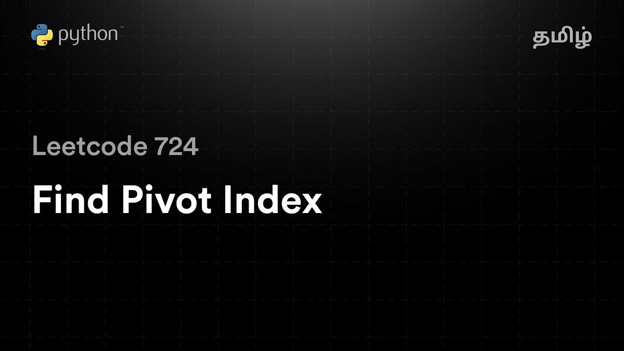 Find the pivot index - YouTube