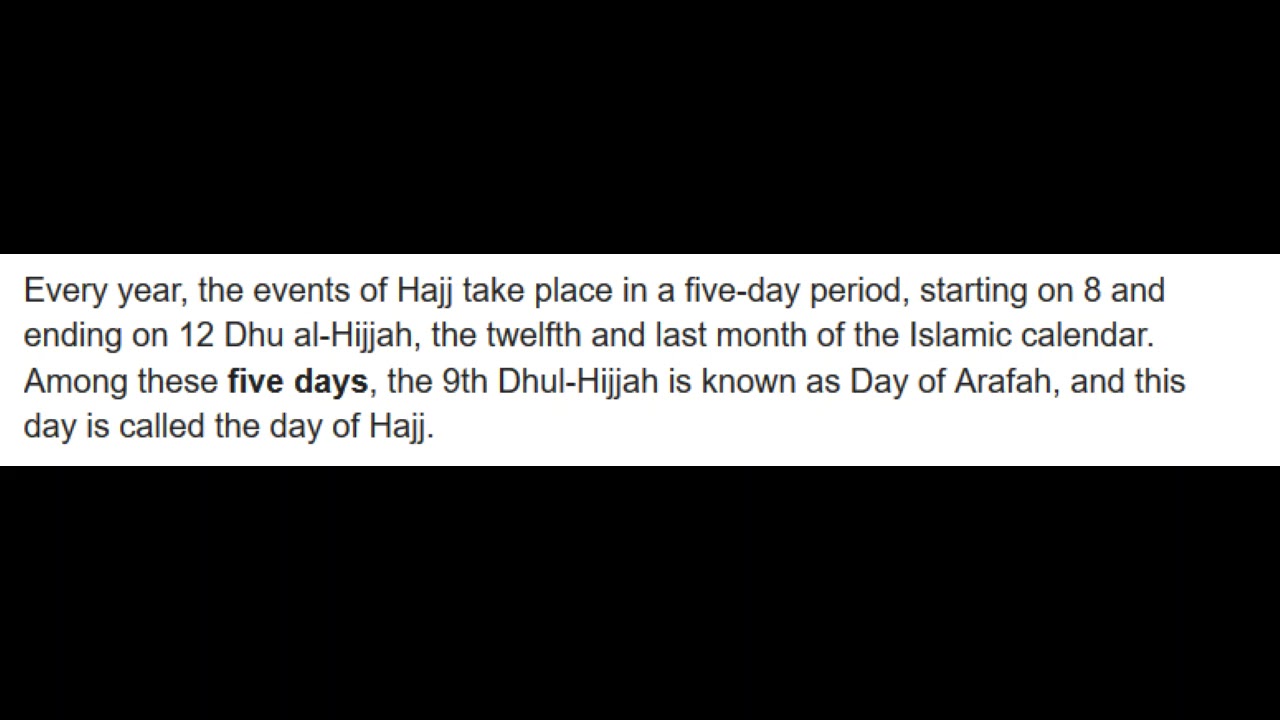 How long does the Hajj take? - YouTube