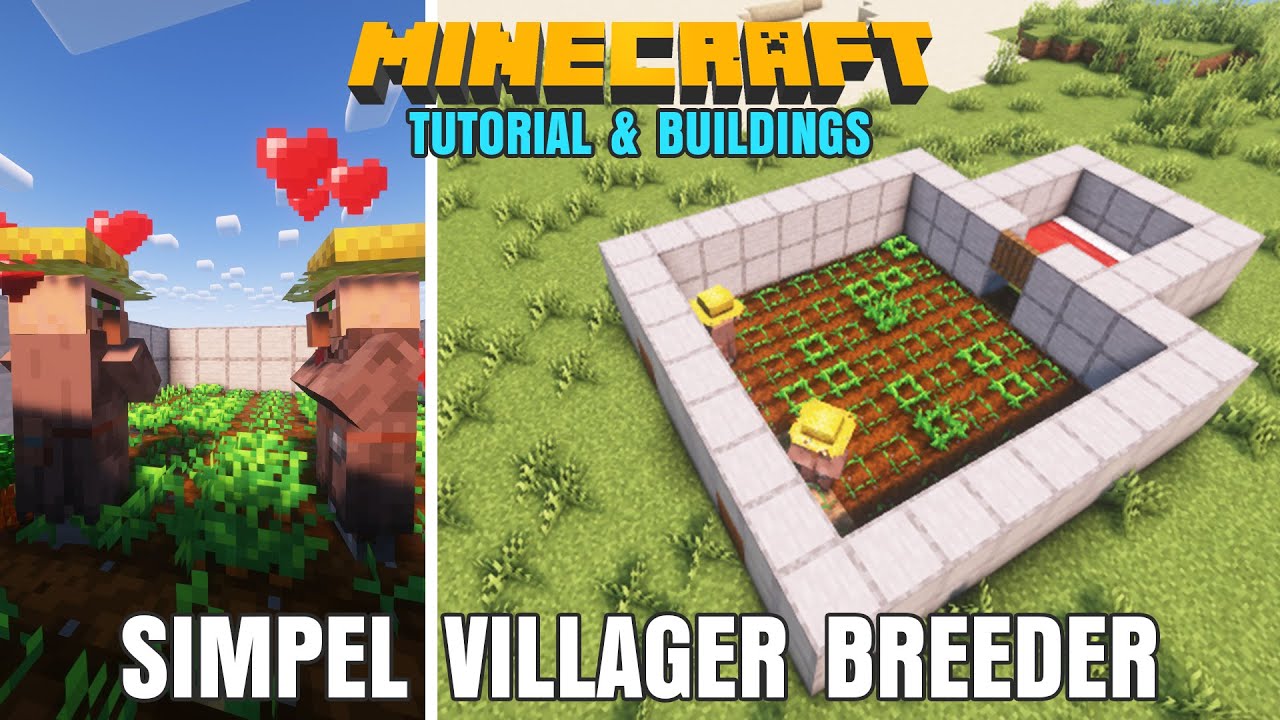 Simple Villager Breeder Minecraft Tutorial - Desain #1 - YouTube