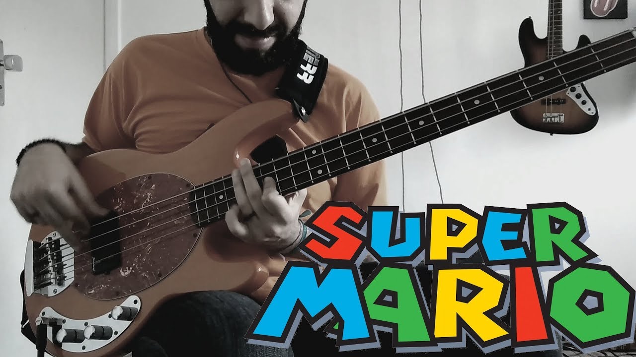 Super Mario Bros Theme ON THE BASS - YouTube