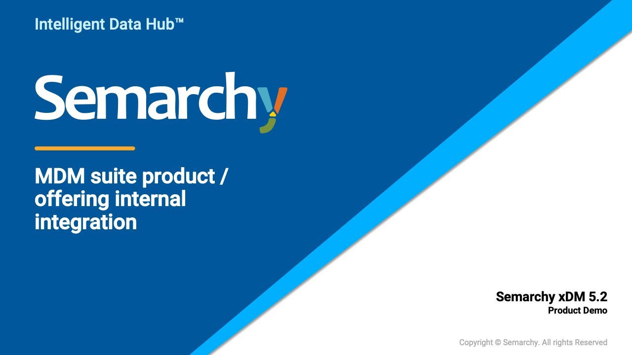 Semarchy xDM Product Offering - YouTube