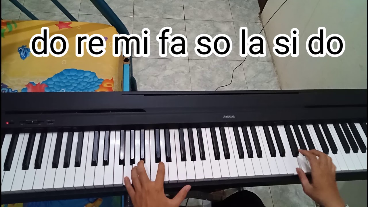 Practice piano song - do re mi fa sol la si do - YouTube