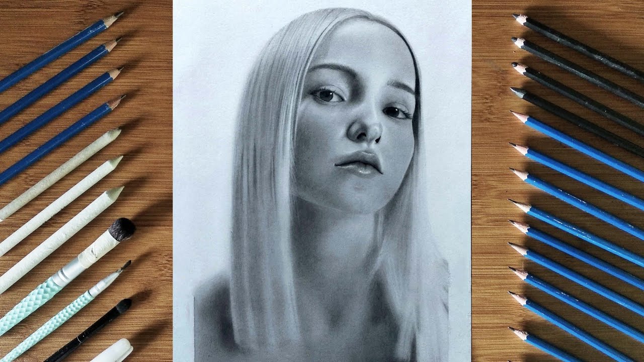 Dove Cameron Coloring Pages Dove Cameron Charcoal Portrait | Realistic