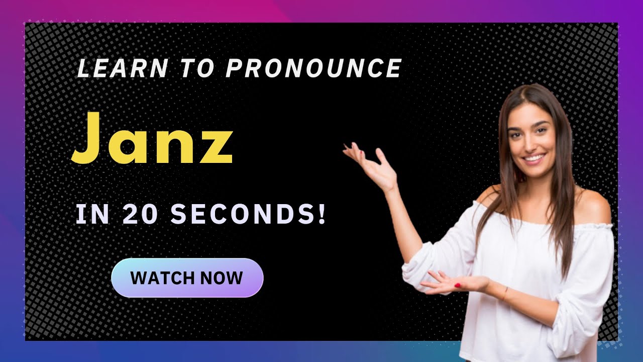 Learn How to Pronounce Janz (Germany/German Pronunciation) with Audio ...