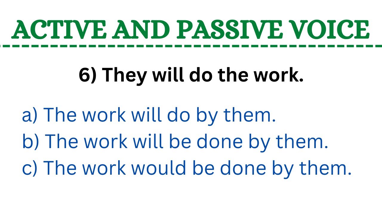 Active and Passive Voice - Quiz | Can you score 12/12 ? - YouTube