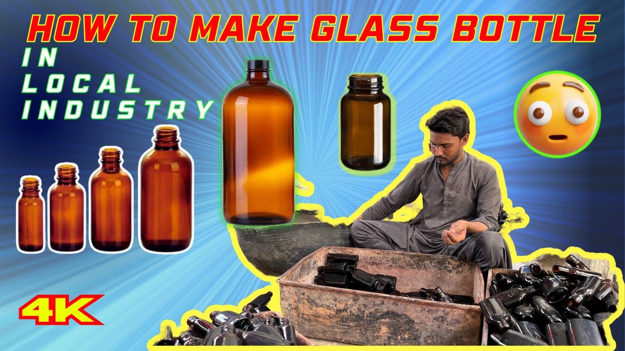 Manufacturing Process Glass Bottle In Local Industries || Mass ...