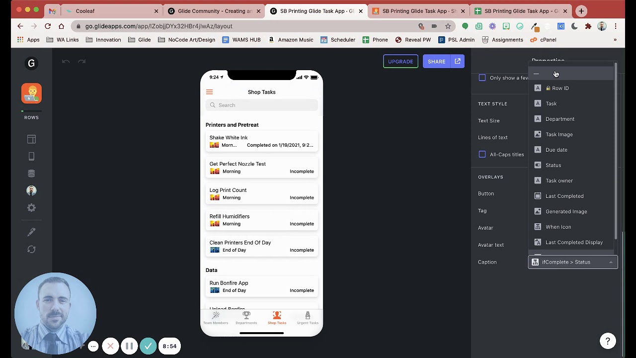 Glide: Setting up a daily RECURRING task list - YouTube