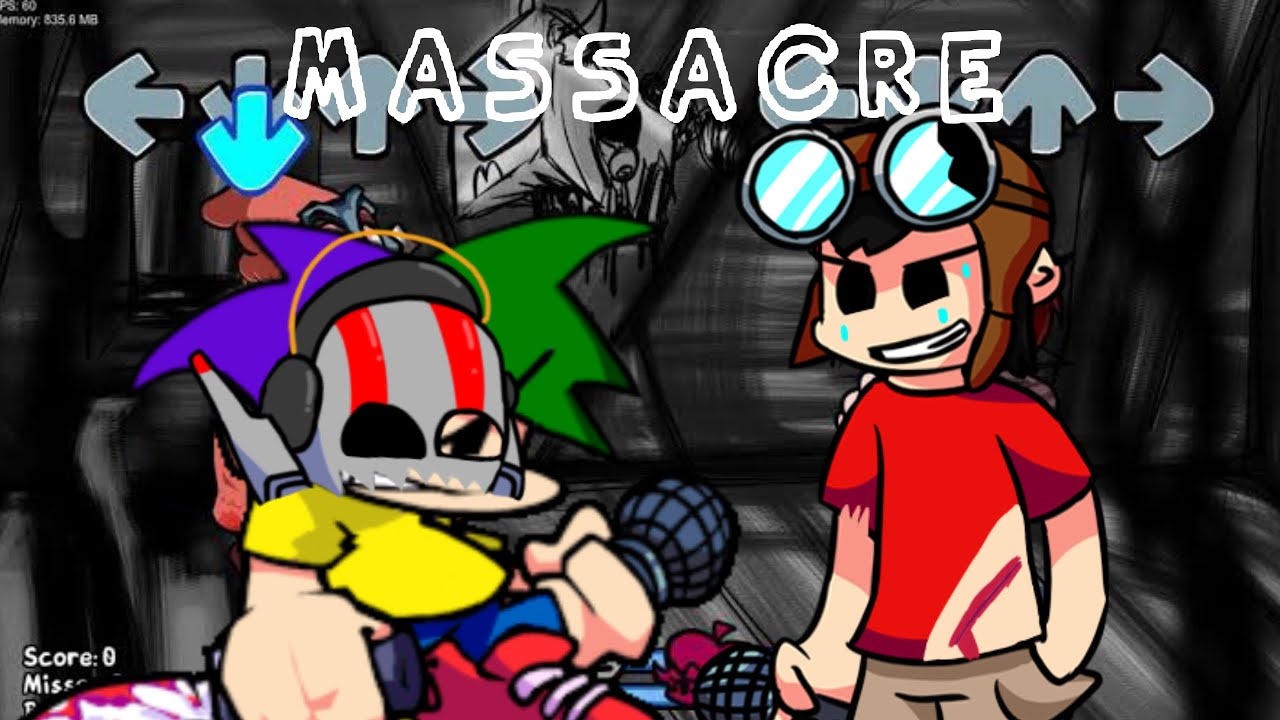 FNF-massacre but oscar crazy vs yamil - YouTube
