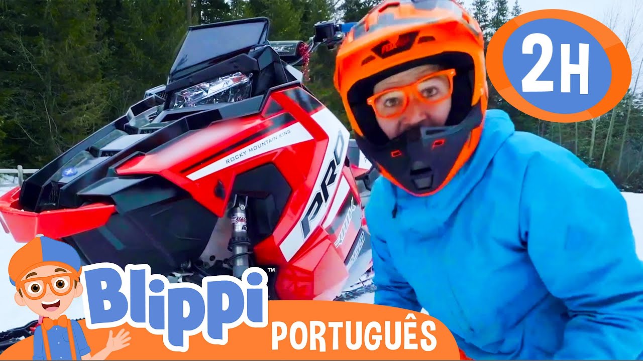 Blippi Aprende Sobre Motos de Neve! | 2 HORAS DO BLIPPI BRASIL ...