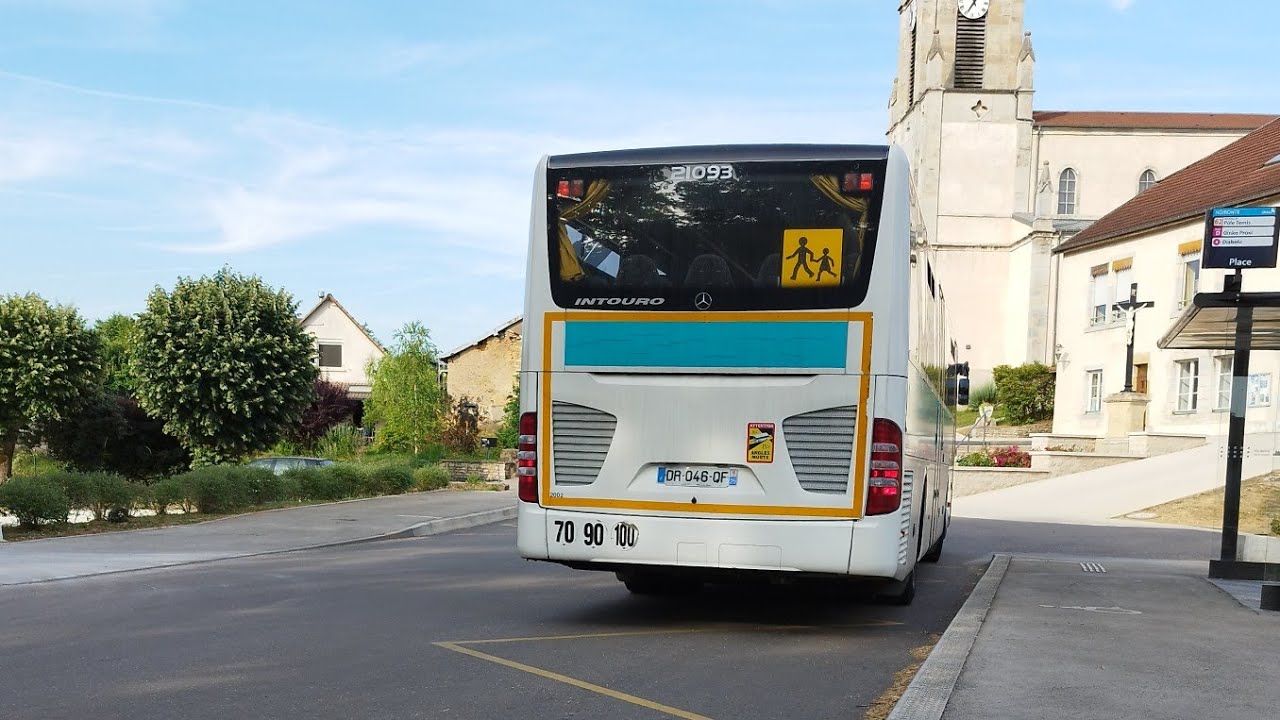 Roadmovie car Mercedes Intouro ligne 62 ginko Besançon - YouTube