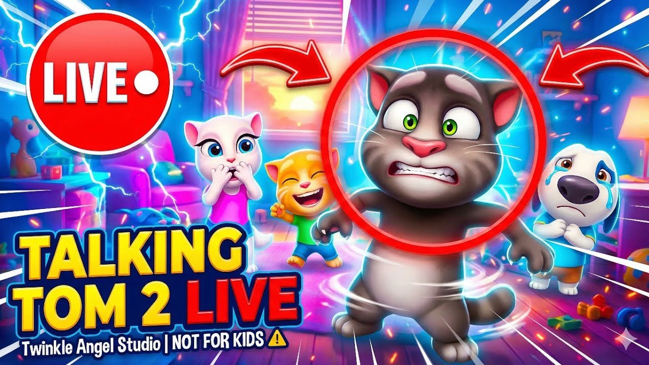 🔥 TALKING TOM 2 LIVE 🔴 | Tom | Twinkle Angel Studio | NOT FOR KIDS ⚠️ ...
