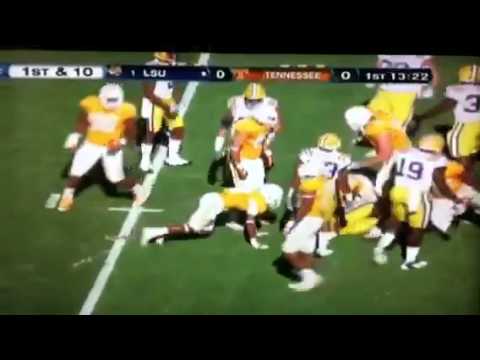 Spencer Ware (LSU) Hits Tennessee Safety - YouTube