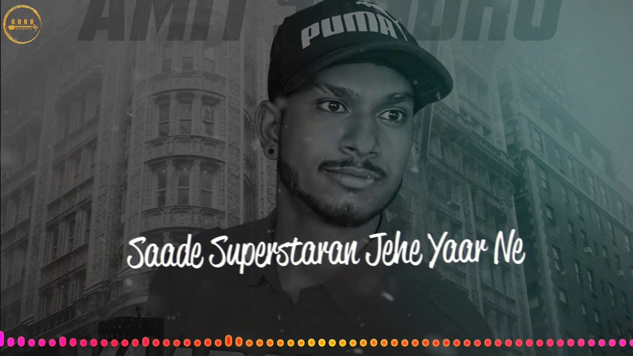 Yaaran Da Fan FULL HD Lyrical Video || Amit Sandhu|Guru Records |Latest ...