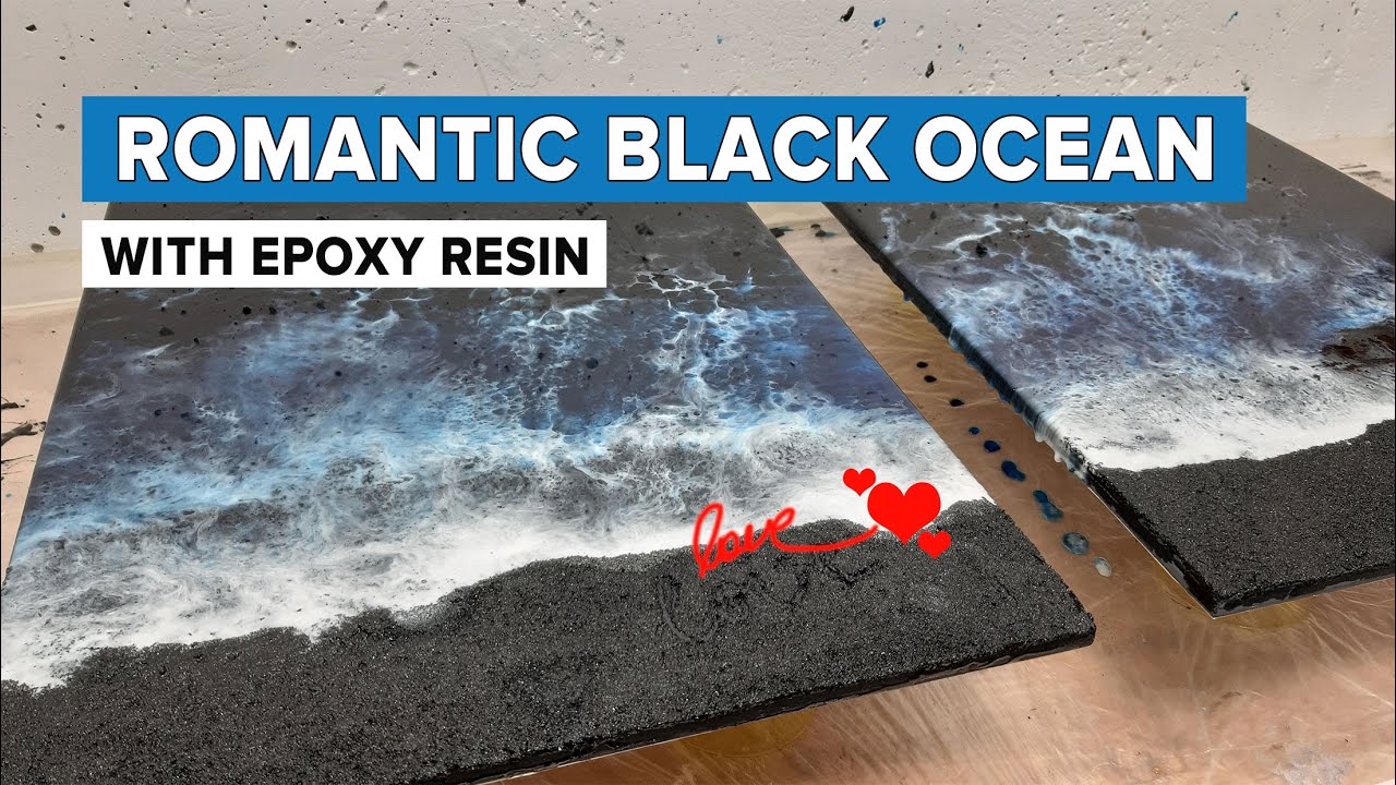 Black Ocean epoxy resin | Resin art technique | How to pour an ocean ...