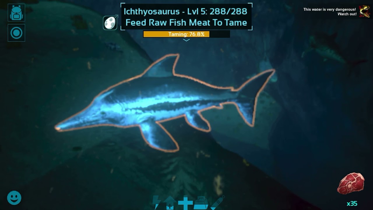 How to tame a dolphin in ark! - YouTube