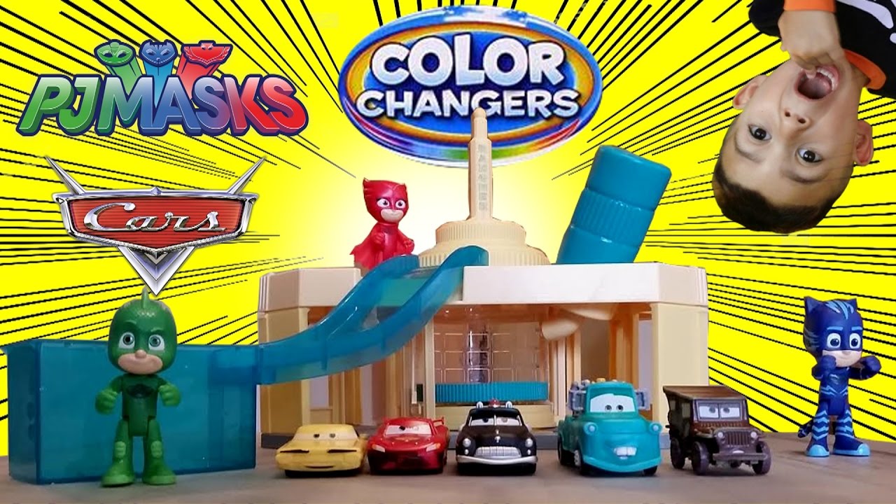 Disney’s Cars Color Changers with Lightning McQueen Tow Mater & PJ Mask ...