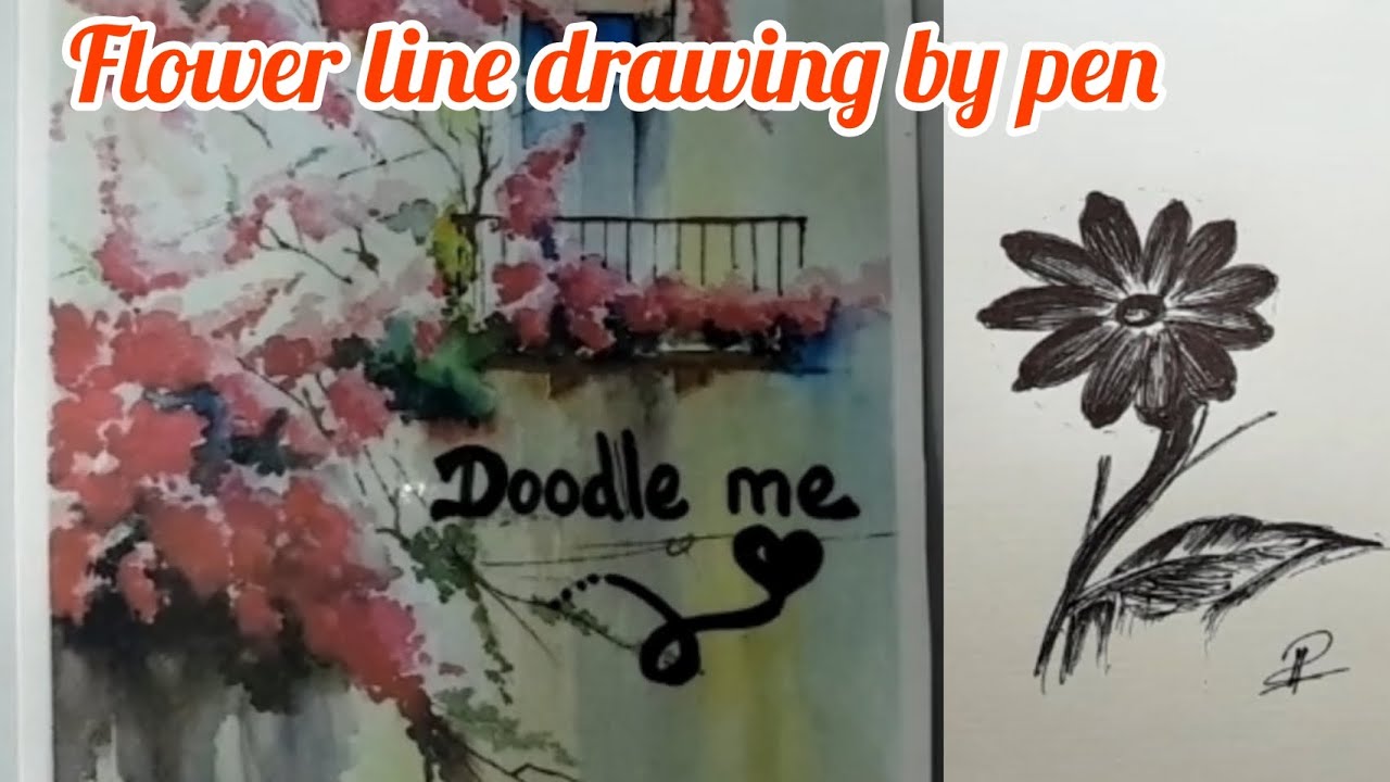 doodle me | line drawing | simple flower - YouTube