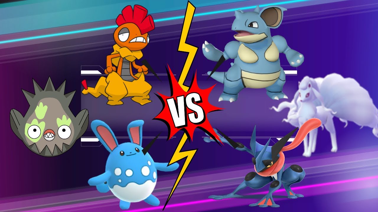 GALARIAN STUNFISK, SCRAFTY, AZUMARILL VS ALOLAN NINETALES, NIDOQUEEN ...