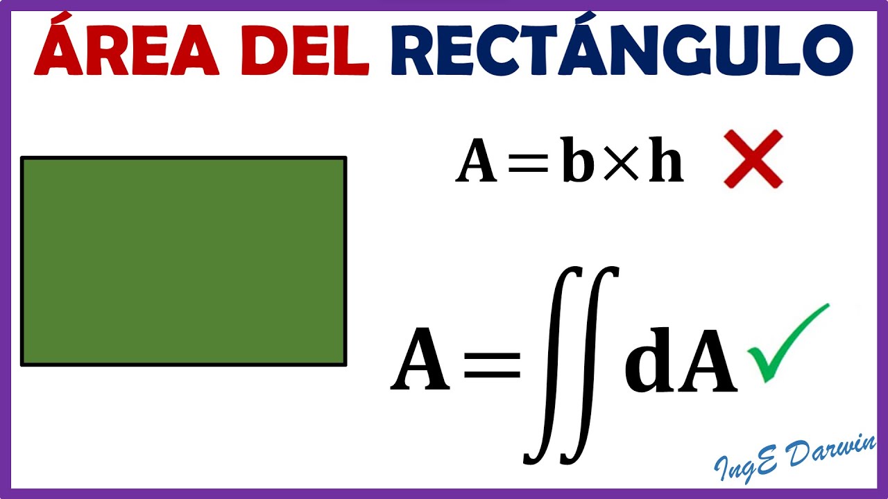Área región rectangular usando la integral doble - YouTube