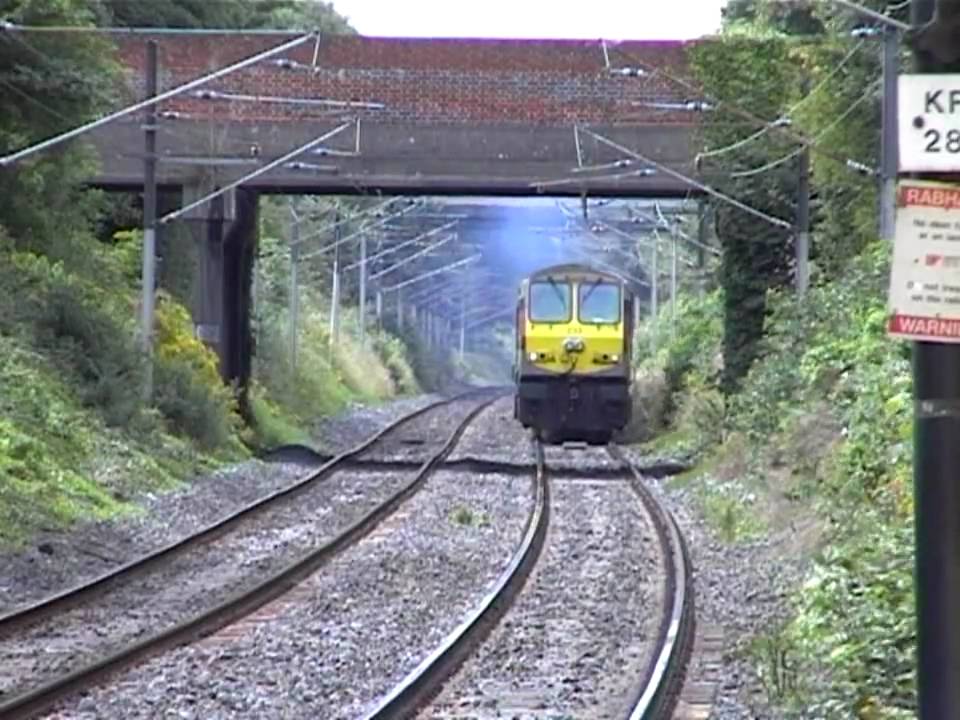 Passenger & Freight trains - Harmonstown Station - YouTube