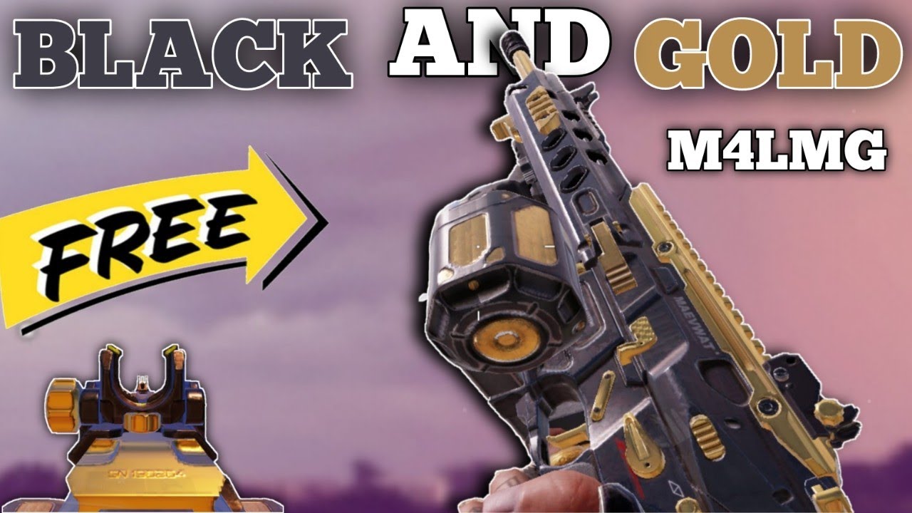 FREE EPIC "M4LMG - BLACK AND GOLD" SKIN !! BEST FREE EPIC SKIN IN CODM ...
