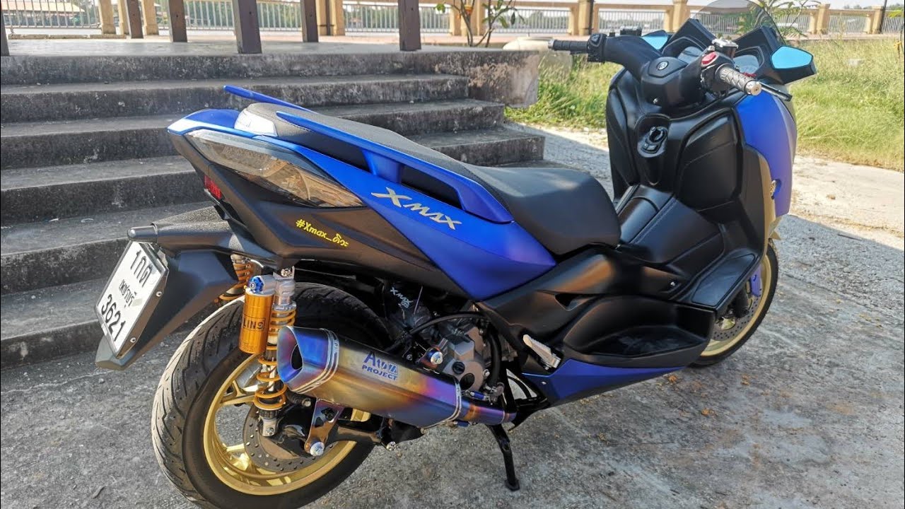 เทส เสียงท่อ Atom project full titanium Xmax300 - YouTube