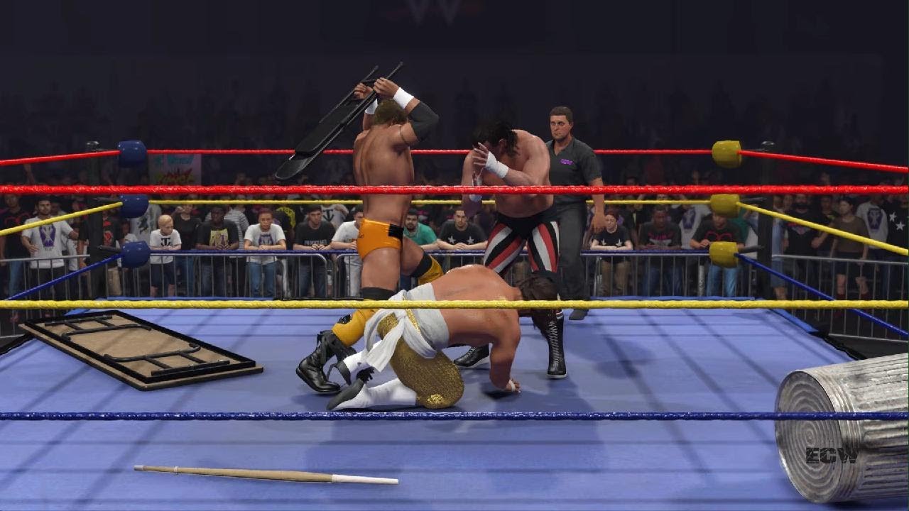WWE 2K24 Terry Funk vs Sabu vs Shane Douglas. ECW The Night The Line ...