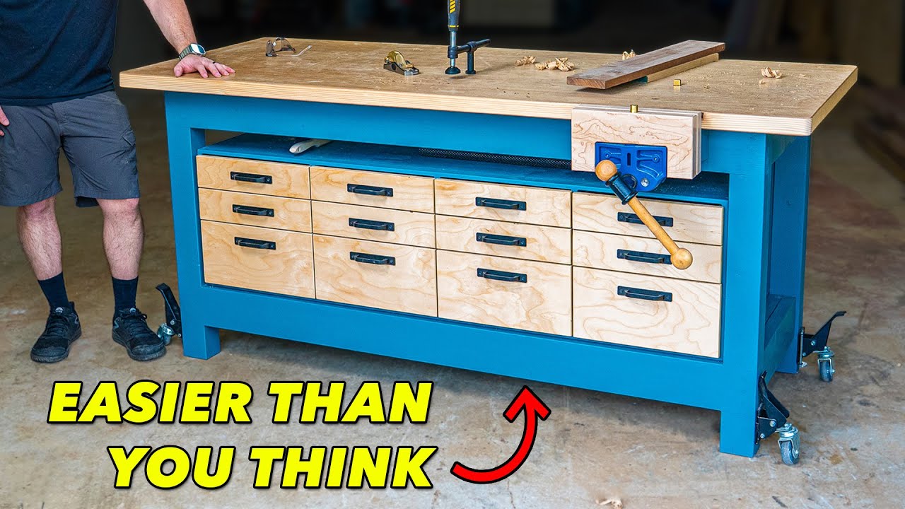 I Built The Ultimate "Beginner" Workbench, No Fancy Tools Required ...