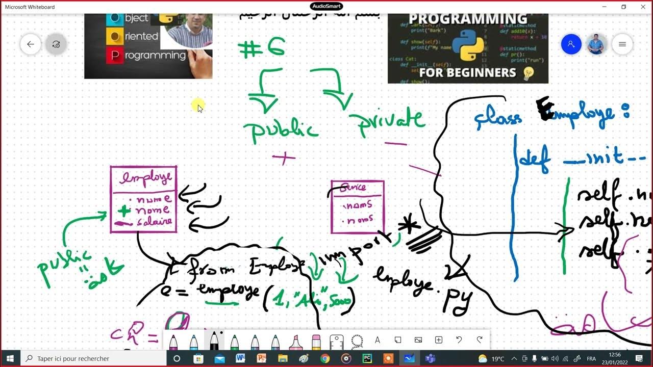 Module: La programmation Orienté Object en python..#GETERS #SETERS #7 برمجة الكائن بلغة بايثون ...